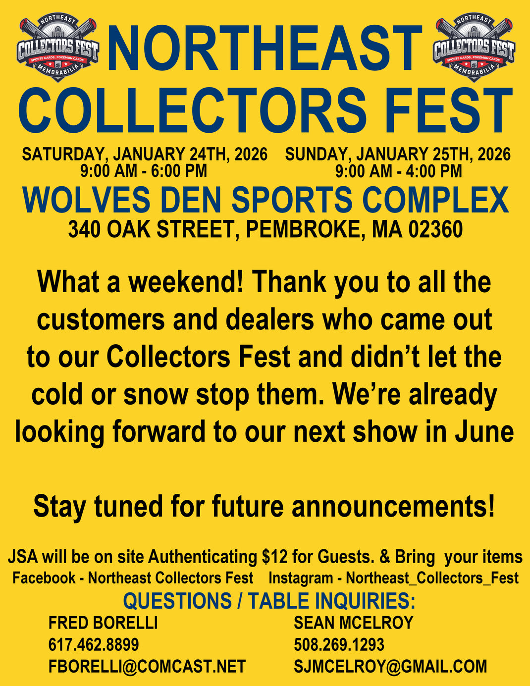 Dealer Tables Now Available
